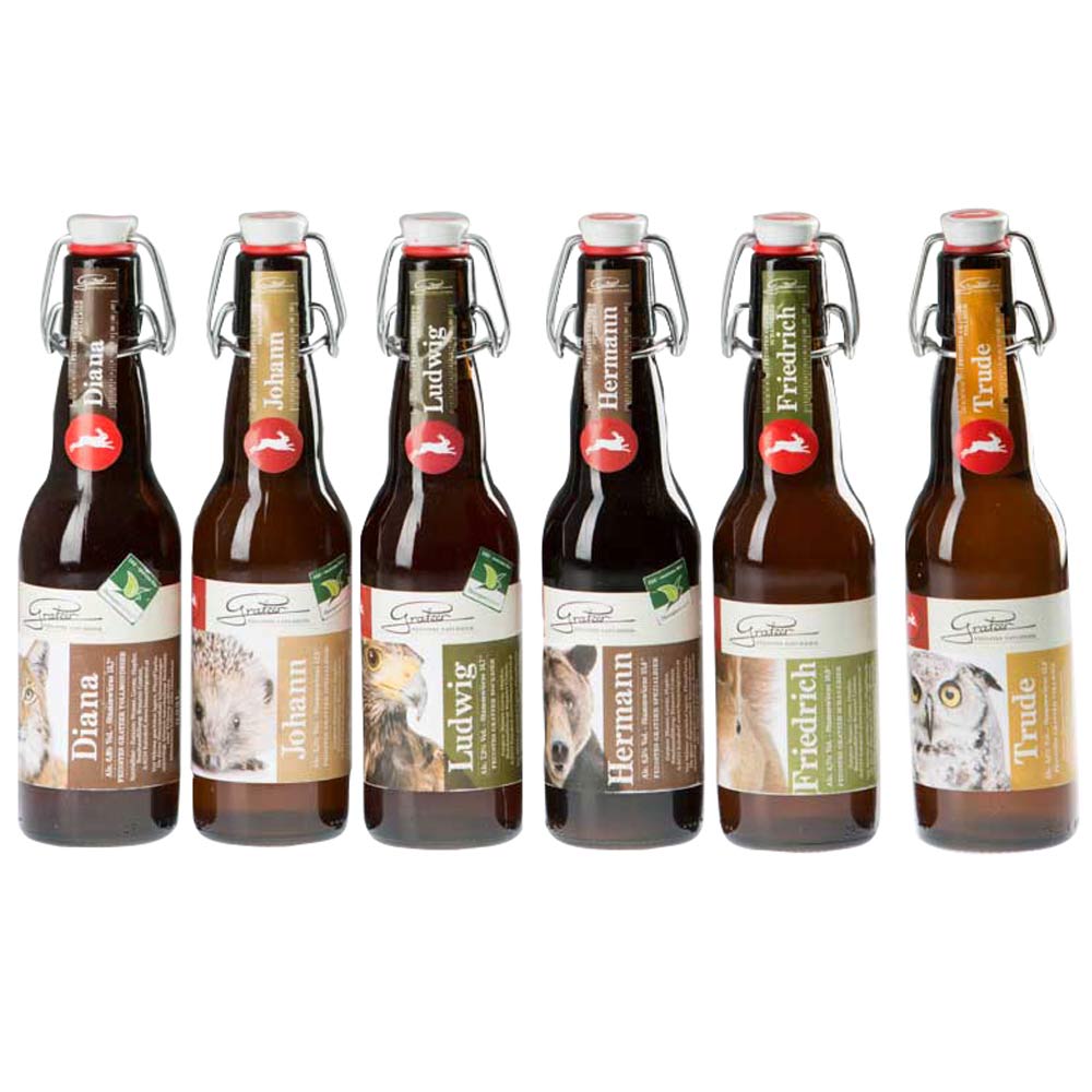 Bier Probierpaket 12 x 330ml - CO2-neutral - handgebraut - aromatisches ...
